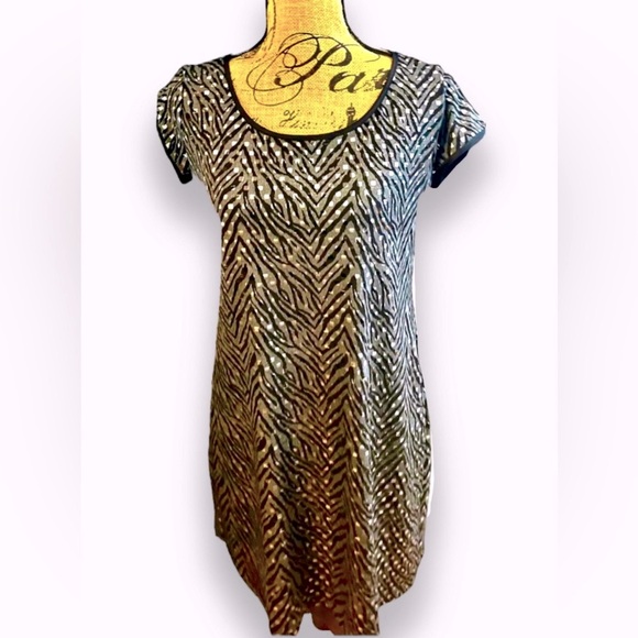 Ronni Nicole | Dresses | Ronni Nicole By Ouida Black Sparkly Geometric ...